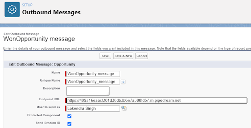 How To Send Outbound Message Using Lightning Flows In Salesforce